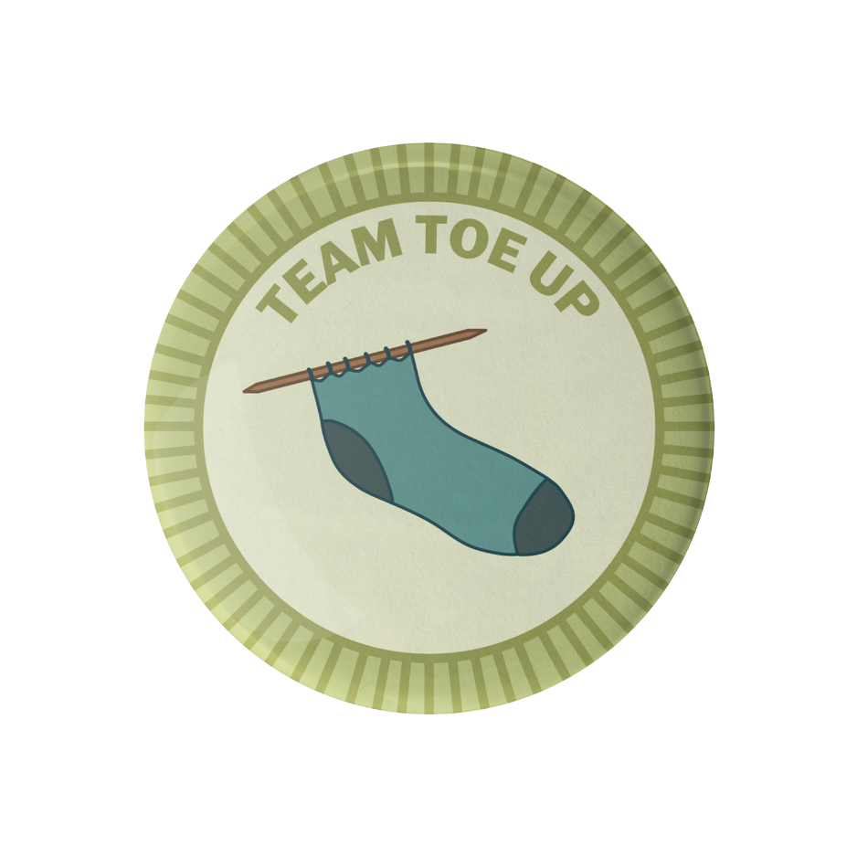 Team Toe Up Merit Badge – The Square Knot Crafts